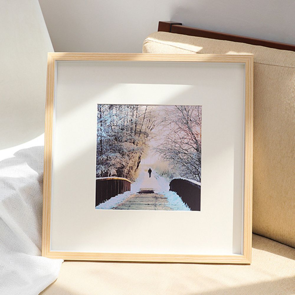 Square Wood Oak Photo Frame 24 inch 60x60cm