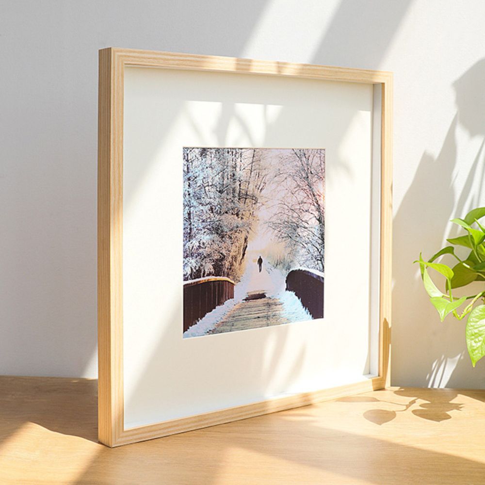 Square Wood Oak Photo Frame 24 inch 60x60cm
